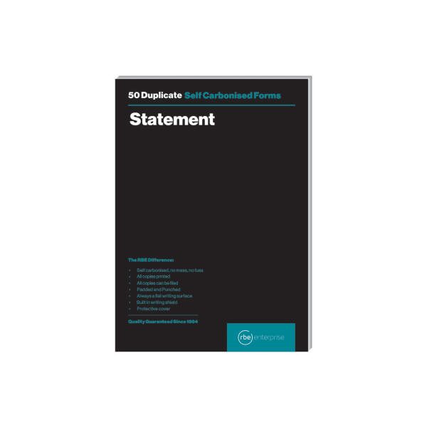 Statement Pads in Duplicate - RBE Stationery & Print